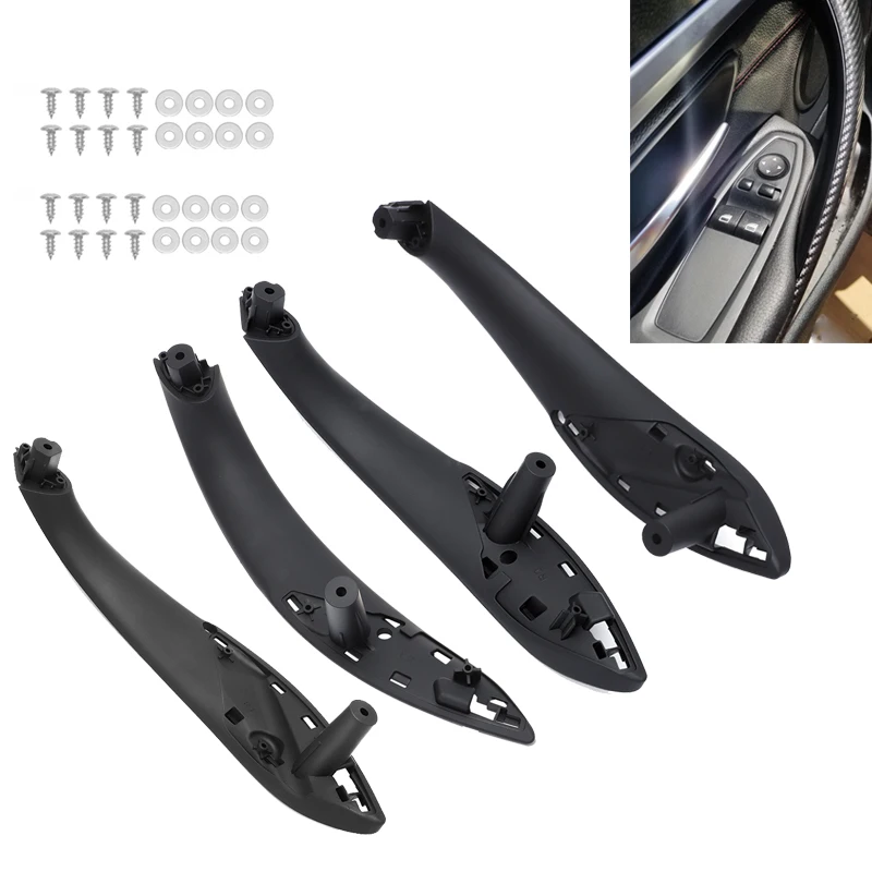 Car Inner Door Front Left Right Handle Armrest Pull Trim Cover For BMW ...