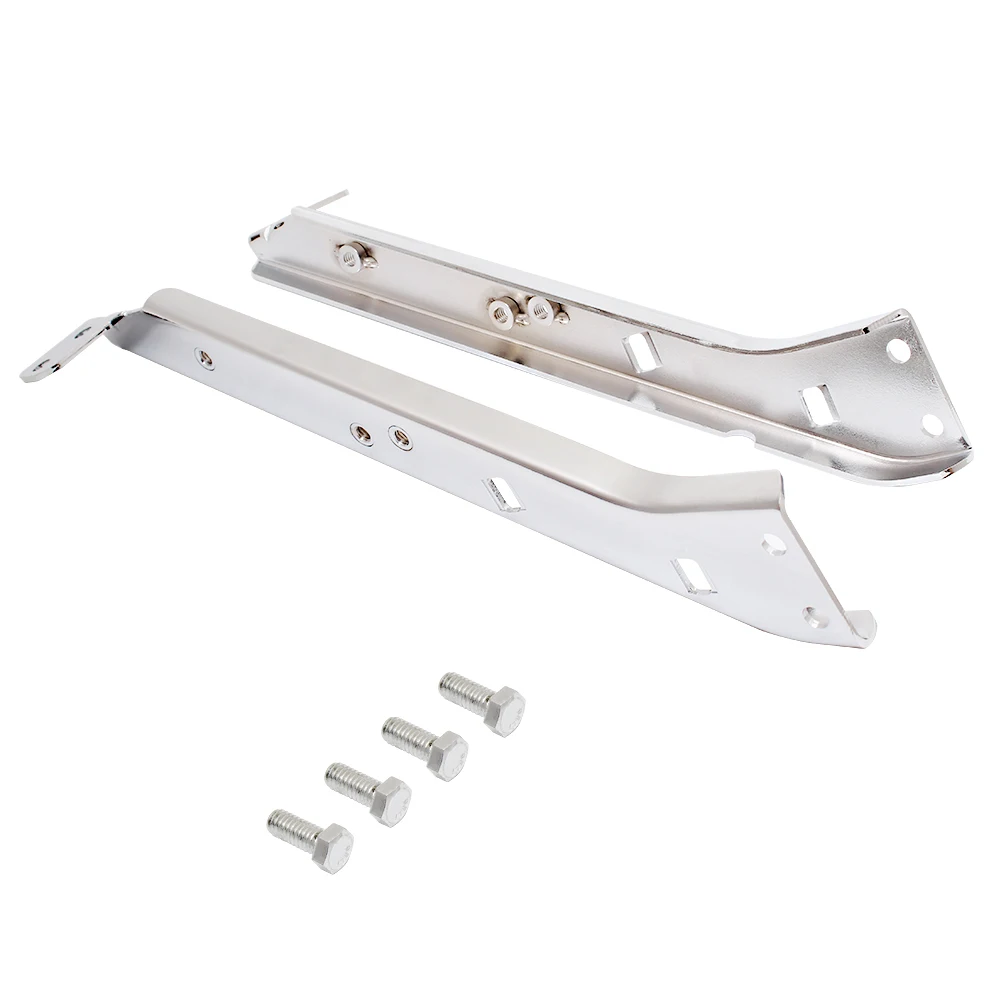 Motorcycle-Chrome-Drag-Heavy-Duty-Saddlebag-Rail-Rear-Support-Brackets ...