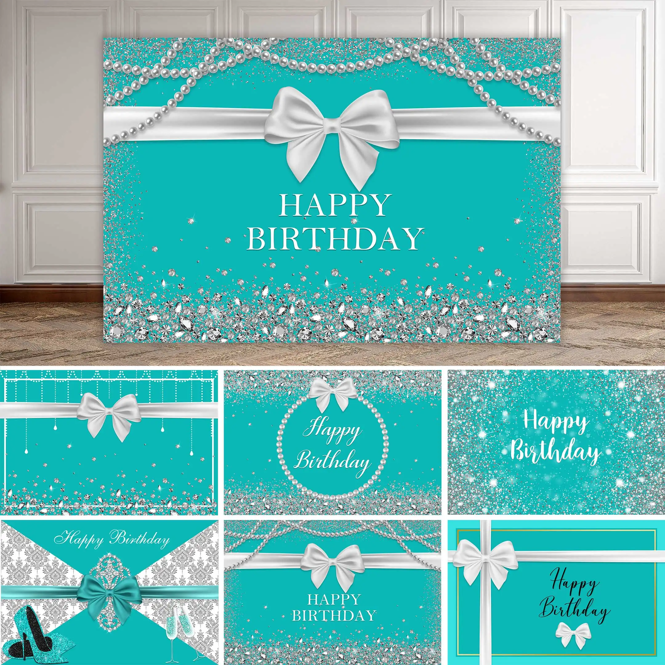 Tiffany Blue Glitter Background