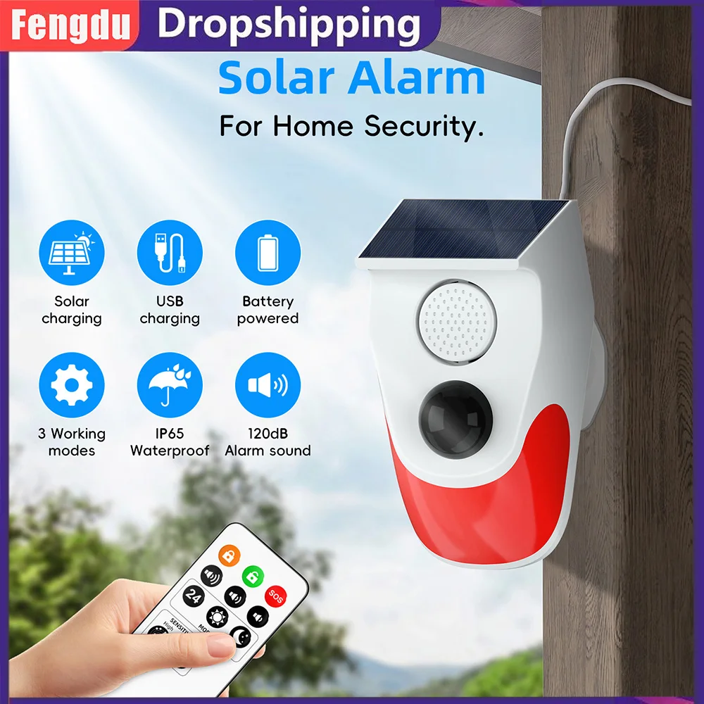 Smart-Remote-Control-Outdoor-120dB-Charging-Security-Sound-Alarm ...