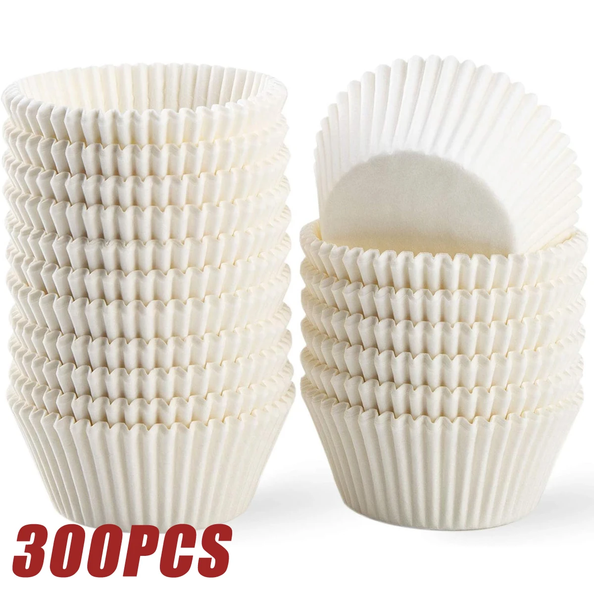 100-300PCS-Disposable-Pure-White-Cupcake-Liners-Food-Grade-Paper-Cup ...