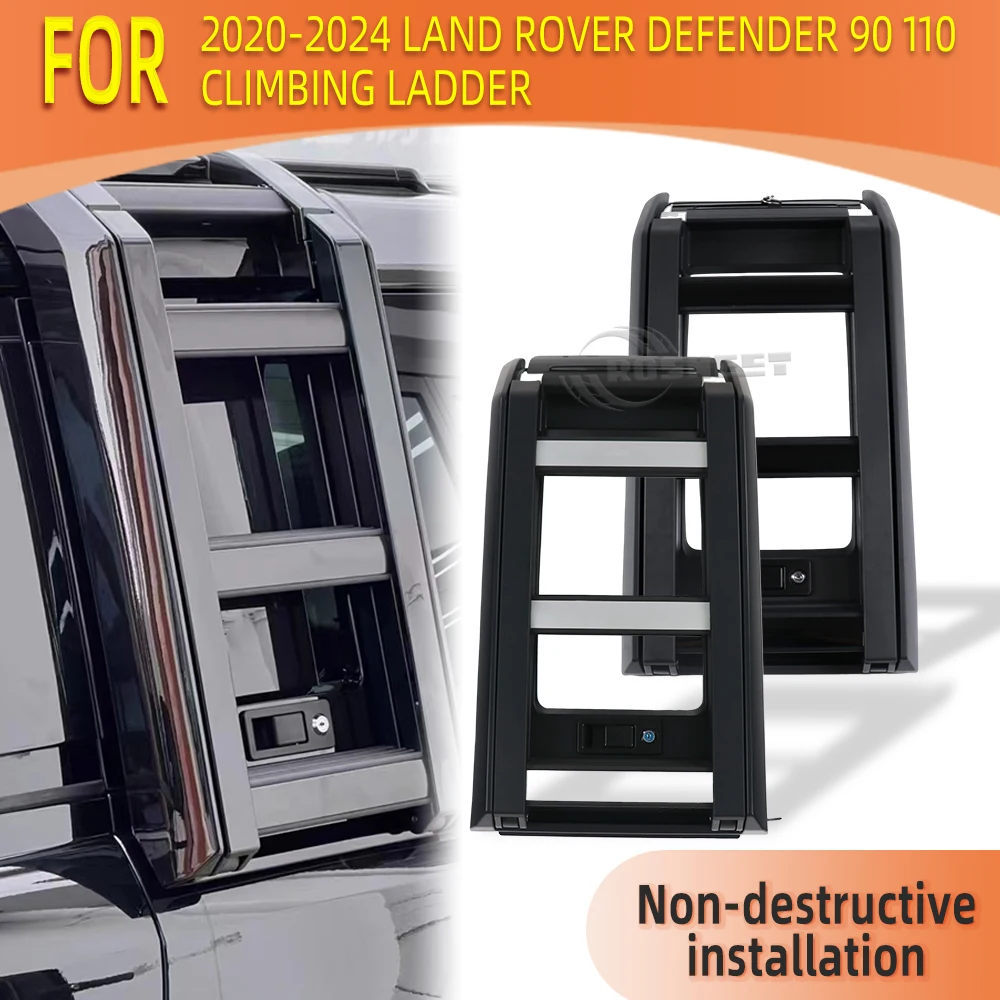 Roof-Rack-Side-Ladder-For-Land-Rover-Defender-90-110-2020-2021-2022 ...