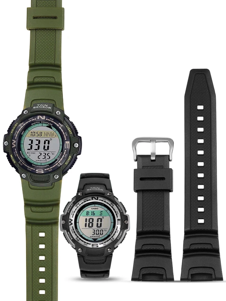 Resin-Silicone-Replace-Accessories-for-Casio-SGW-100-1V-100B-Sgw3157 ...