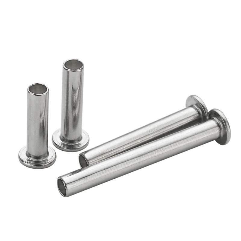 20PCs-Stainless-Steel-Flat-Head-Semi-Tubular-Rivet-Gb875-round-Flathead ...