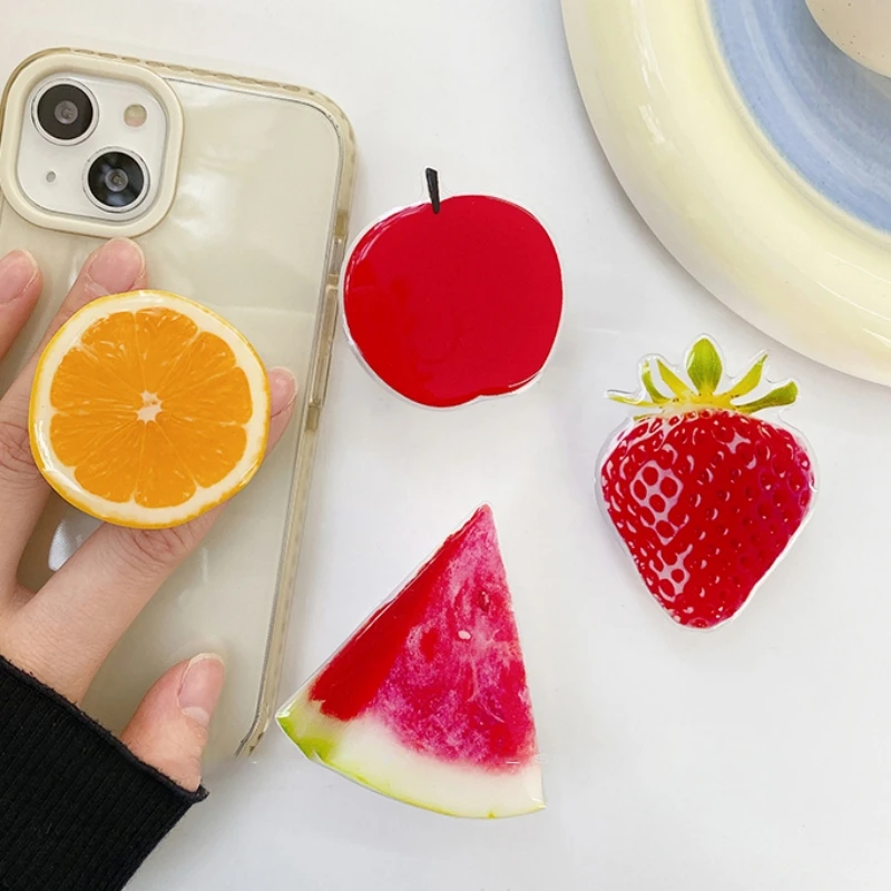 Korea-3D-Orange-Watermelon-Fruit-Phone-Grip-Tok-Griptok-Cute-Finger-Holder-Strawberry-For-iPhone ...