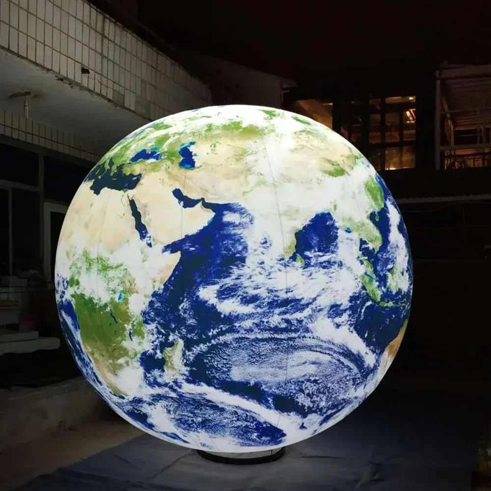 Large Inflatable Earth ball Moon Planets PVC Balloon With LED Light and ...