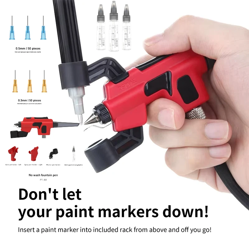 Dspiae Pt-ab Wash-free Airbrush With Marker Rack For Gundam Scale Model ...