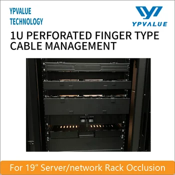 4-Pack Plastic Disassembled 1U Cable Management Horizontal Rack Mount ...