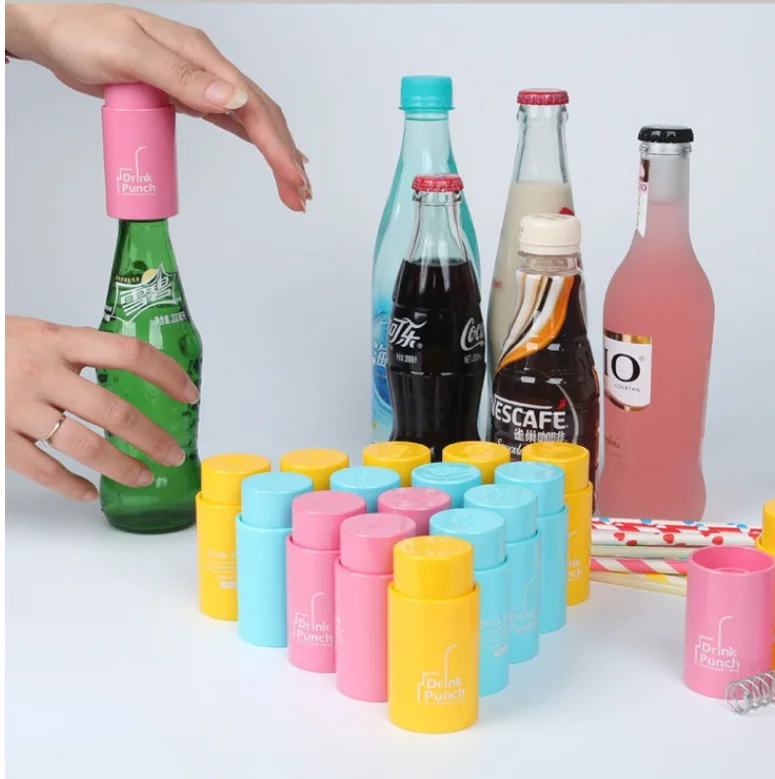 1PC Plastic Drink Punch Cylindrical Bottle Cover Hole Punch Bottle Cap ...