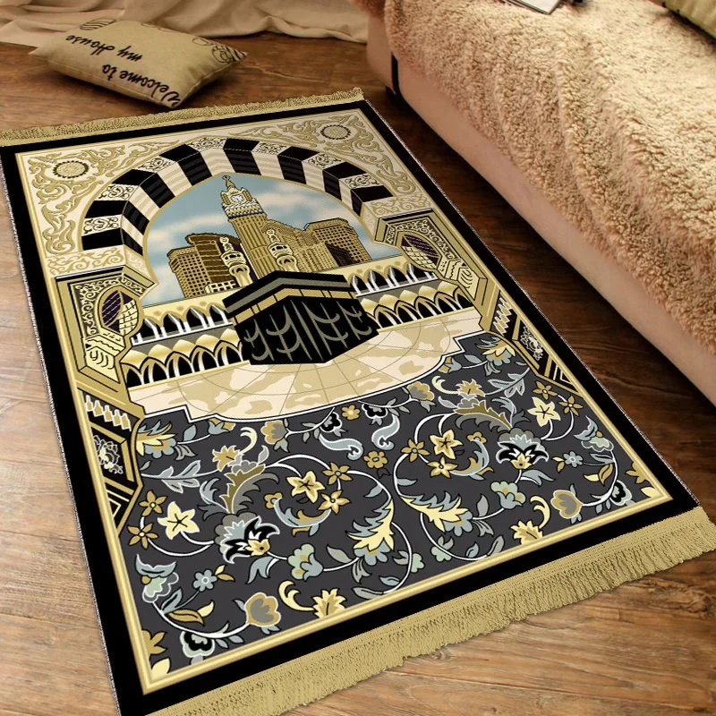 Muslim-Carpet-Blanket-Thick-Non-slip-Prayer-Rug-Tapete-with-Tassel ...