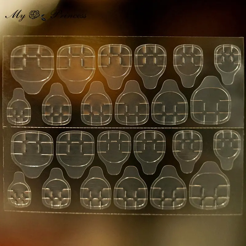 5 Sheets 120pcs Double Sided False Nail Art Adhesive Tape Glue Sticker ...