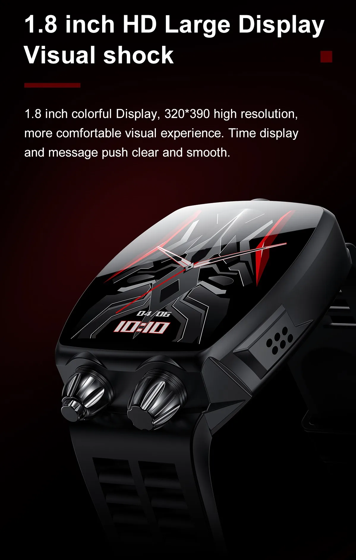 LA88 Nfc 1.8 Inch Large Screen Smartwatch 3ATM 5 Menu BT Call Luxury ...