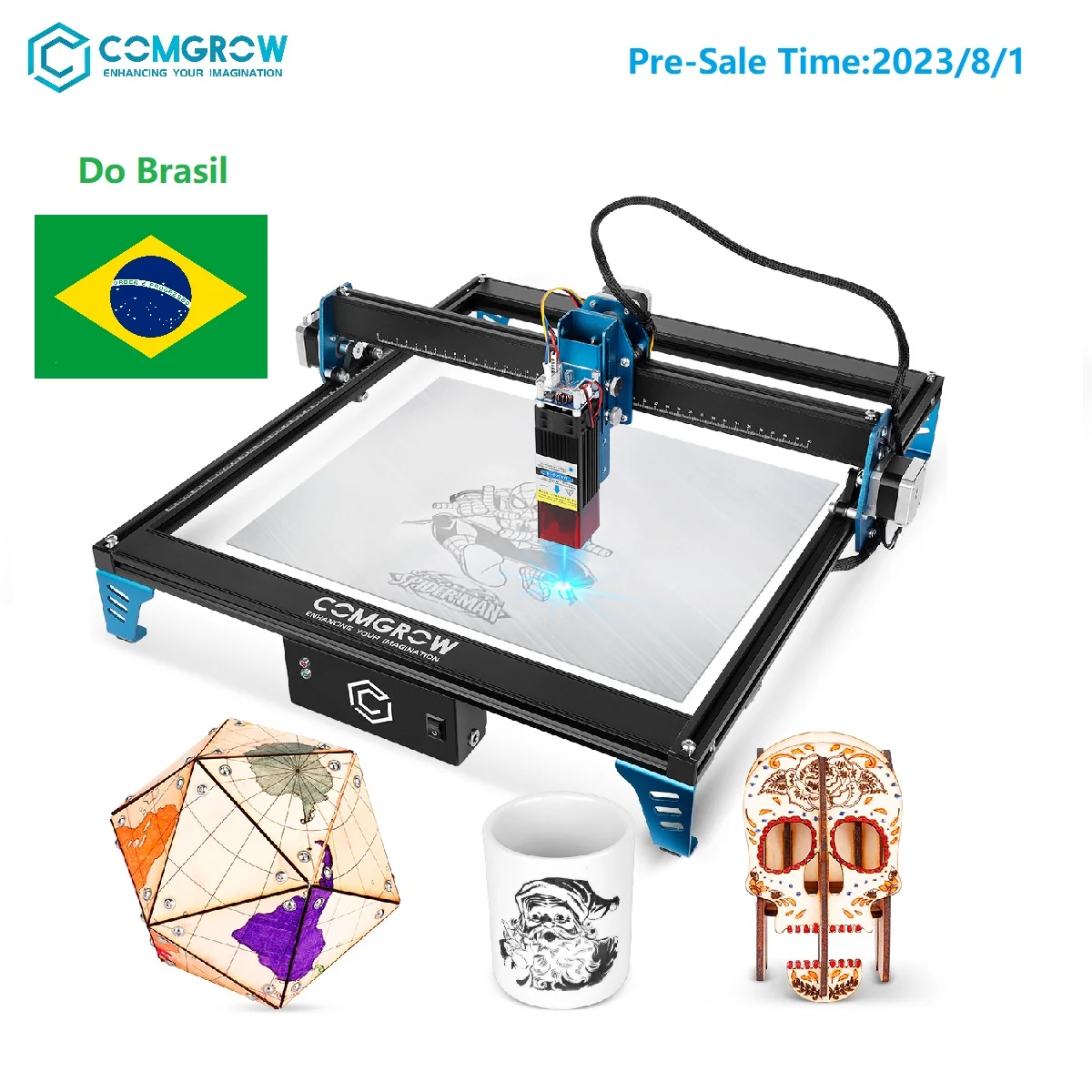 COMGROW COMGO Z1 CNC Laser Gravador Máquina De Gravura A Laser De Alta ...