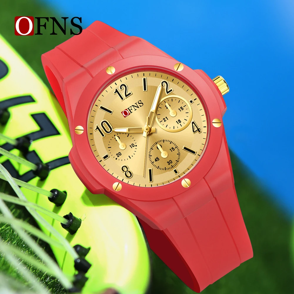 OFNS new 1202 student children's quartz watch night light waterproof ...