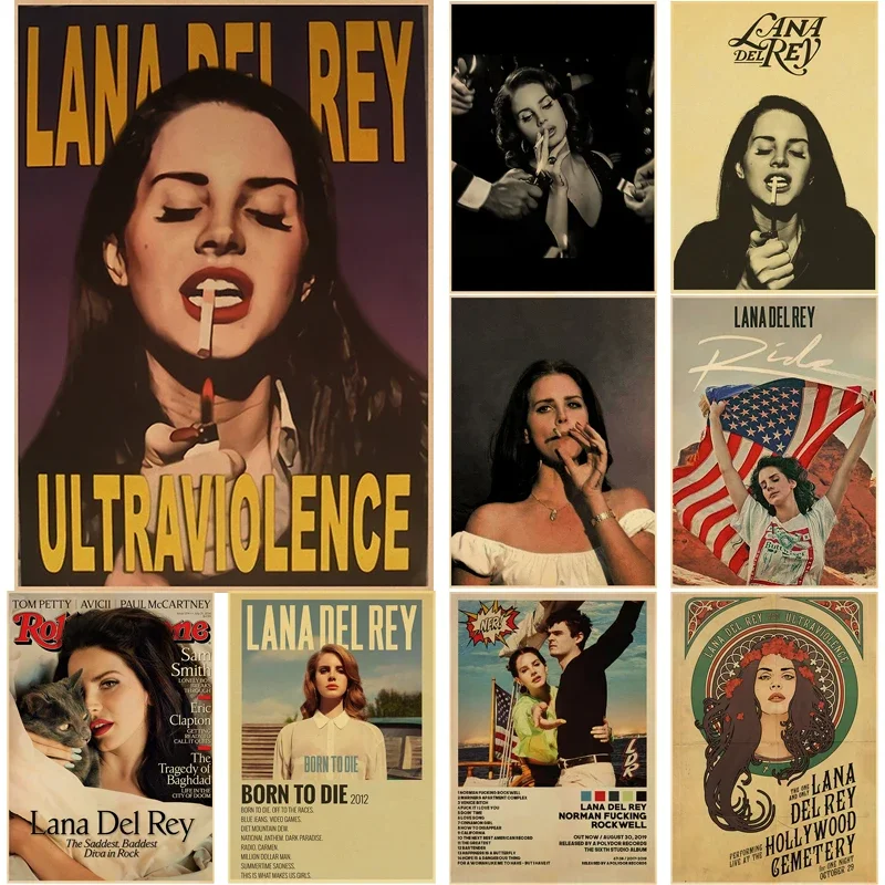 Singer-Lana-Del-Rey-Vintage-Posters-Born-To-Die-Retro-Kraft-Paper ...