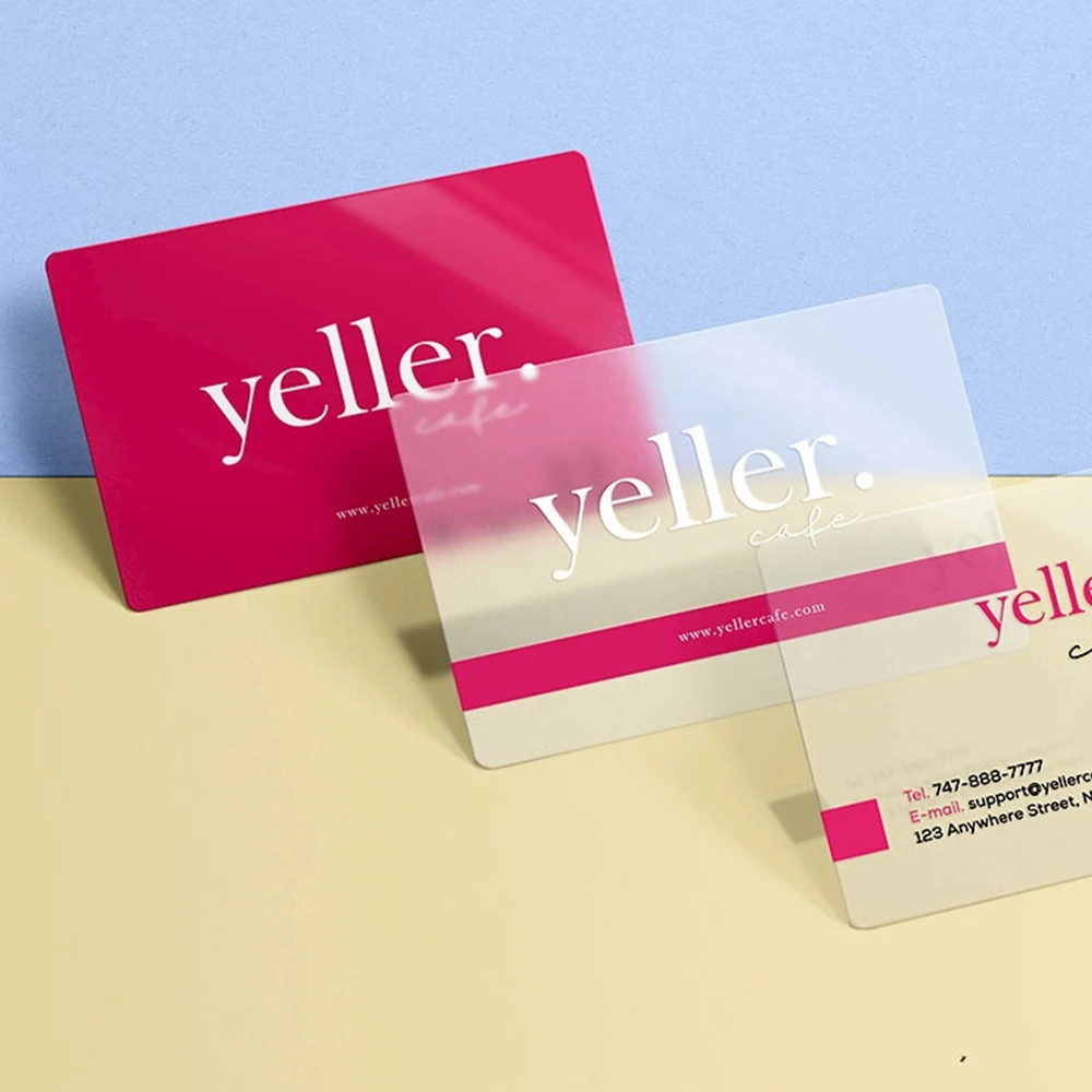 Tarjetas de visita de PVC transparentes personalizadas, 200 piezas ...