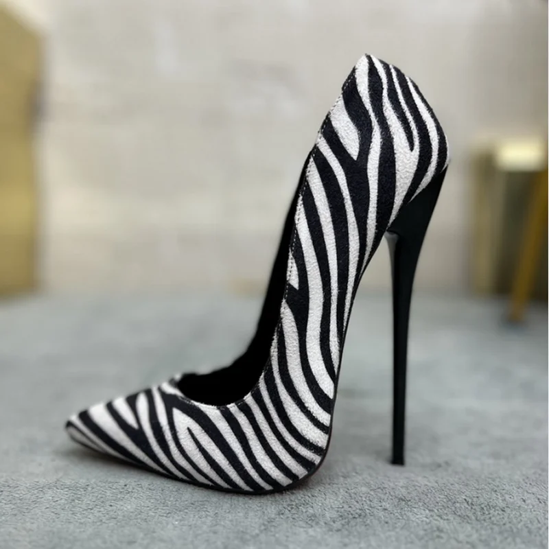 CACA-16cm-Women-Pumps-Fetish-Stage-Dance-Shallow-Shoes-Sexy-Zebra ...