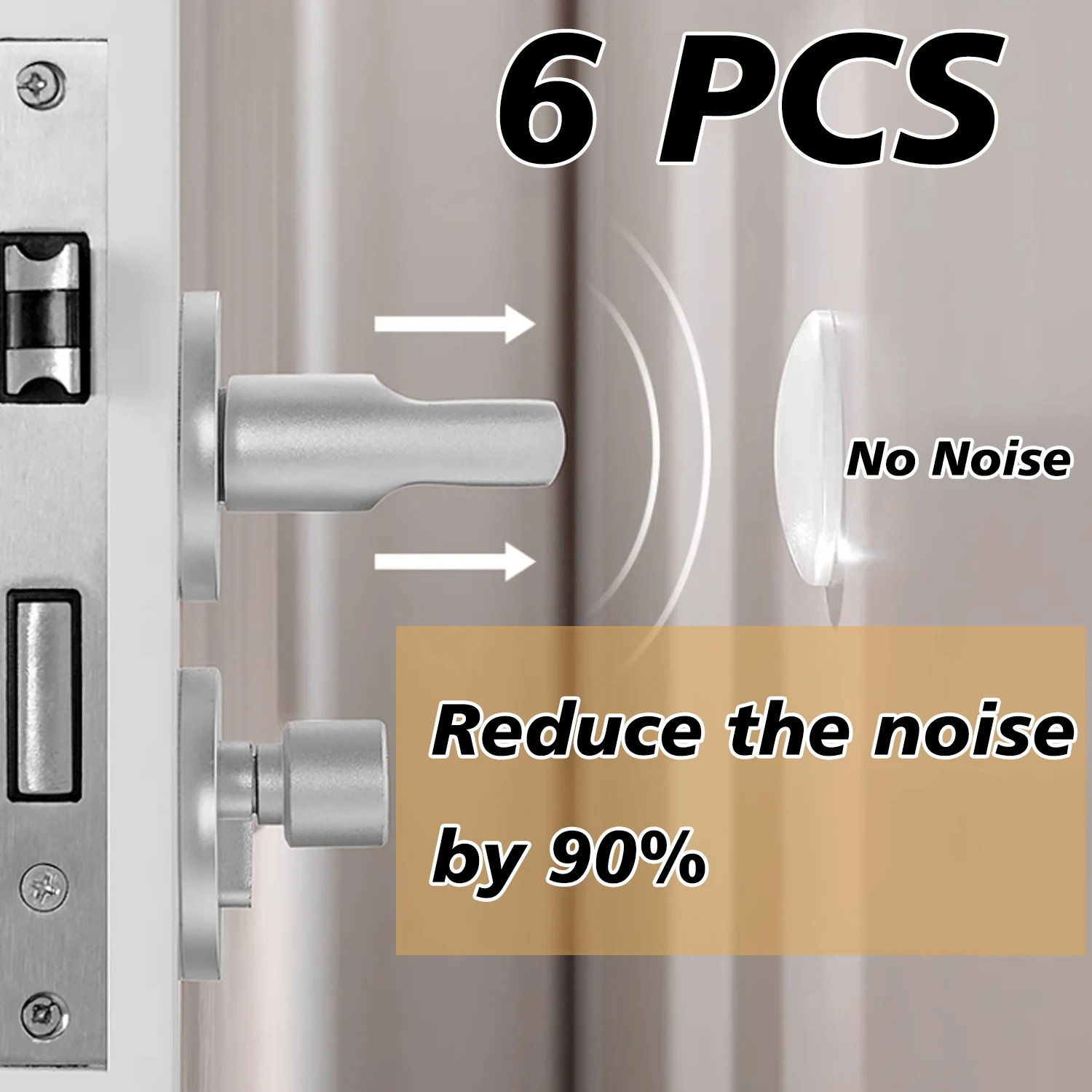 6pcs-Door-Handle-Bumper-Pad-Self-Adhesive-Transparent-Silicone-Wall ...