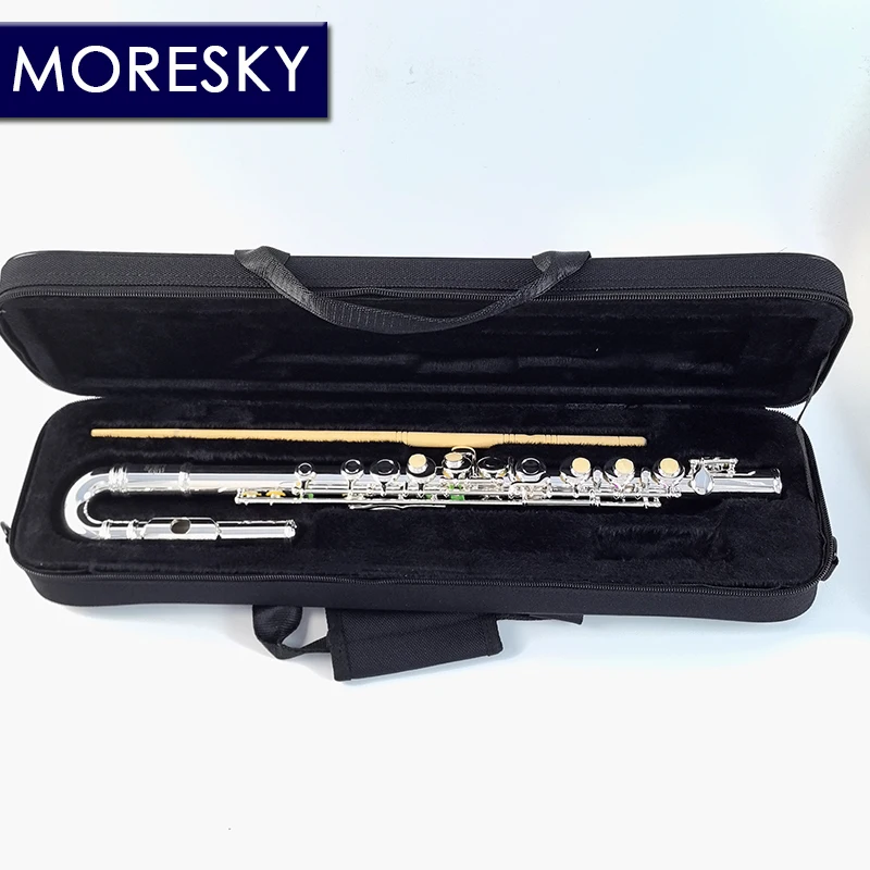 MORESKY-16-Close-Holes-C-Key-Flute-Cupronickel-Silver-Plated-Children-s ...