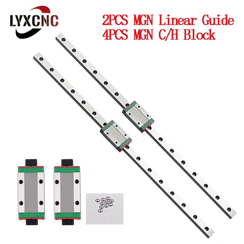 소형 선형 가이드 레일, MGN 슬라이더, MGN7H/C MGN12H/C MGN15H/C MGN9H/C 250 300 350 ...