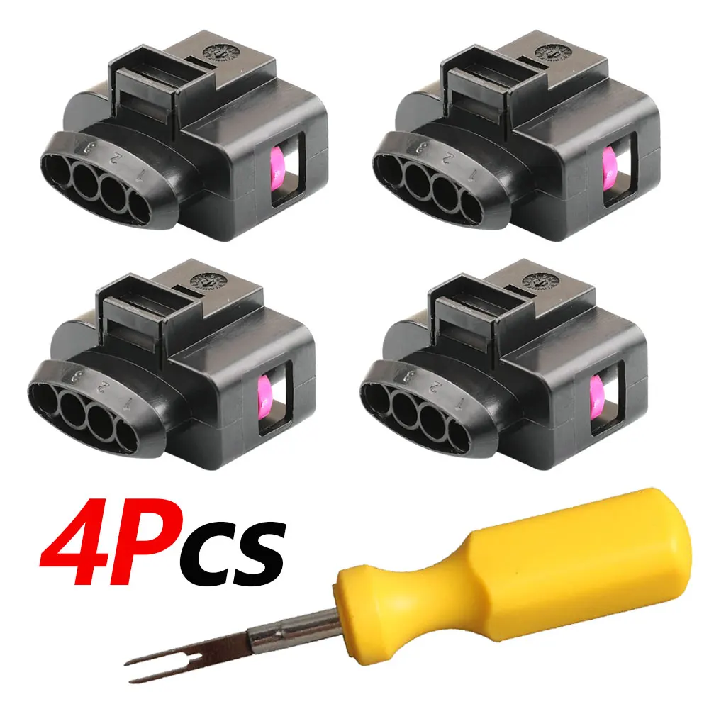 4pcs 4B0973724 Car Ignition Coil Plug Connector Repair Kits Auto ...