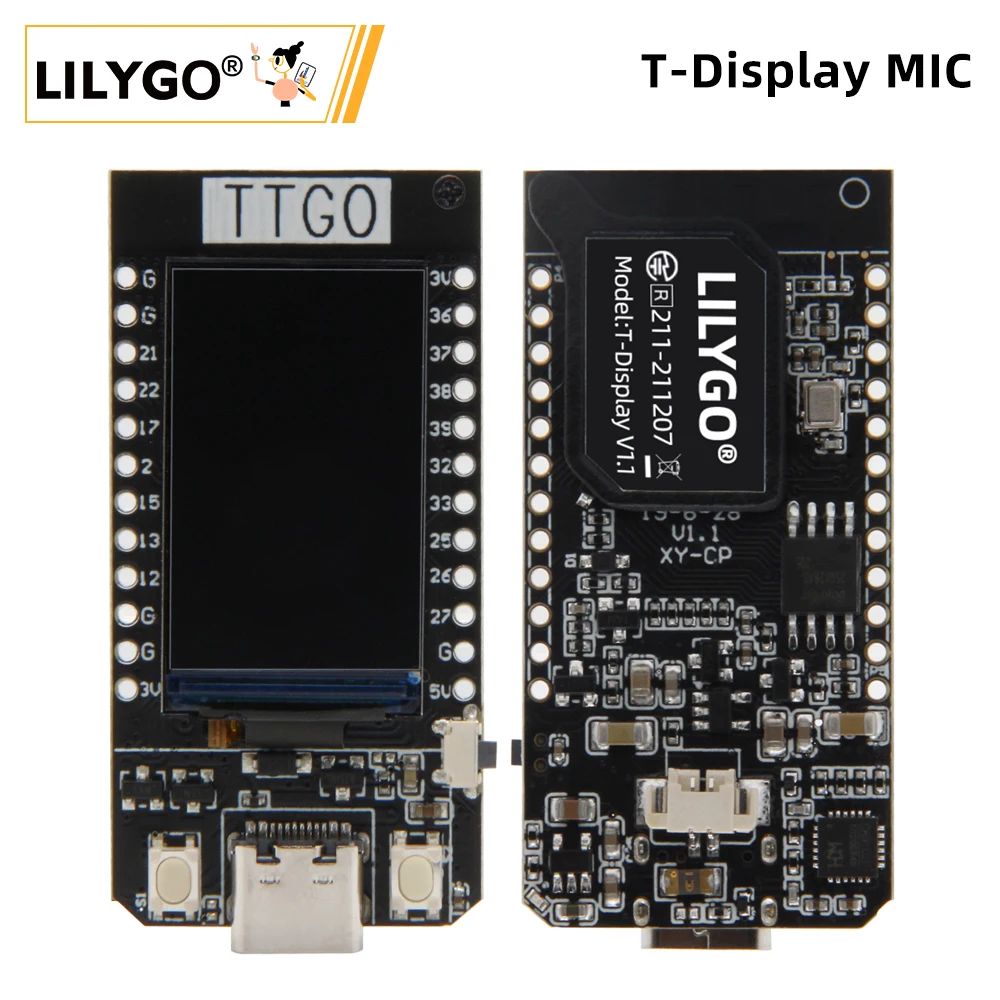 LILYGO-T-Display-MIC-Japanese-Certified-Version-ESP32-1-14-Inch-LCD ...