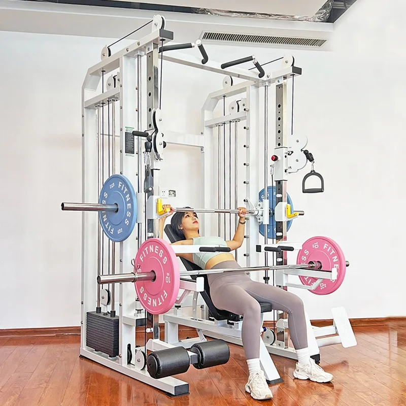 Gym Strength Training Fitness Equipment Smith Machine Cable Crossover ...