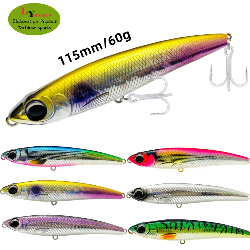 LY 110MM 60G Sinking Pencil Fishing Lures Wobbler Stickbait Artificial ...