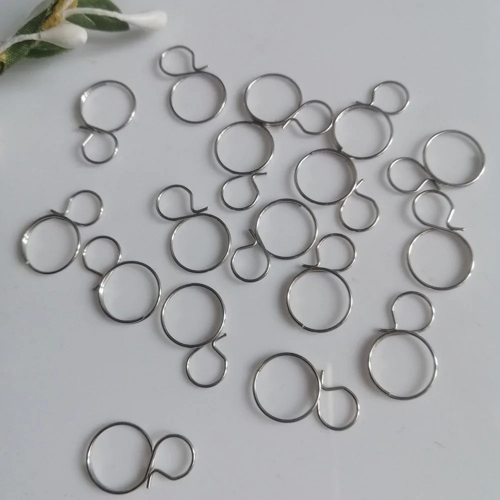 Camal-100pcs-18-11mm-Chrome-Gourd-Buckle-Hooks-Metal-Connector-Finding ...