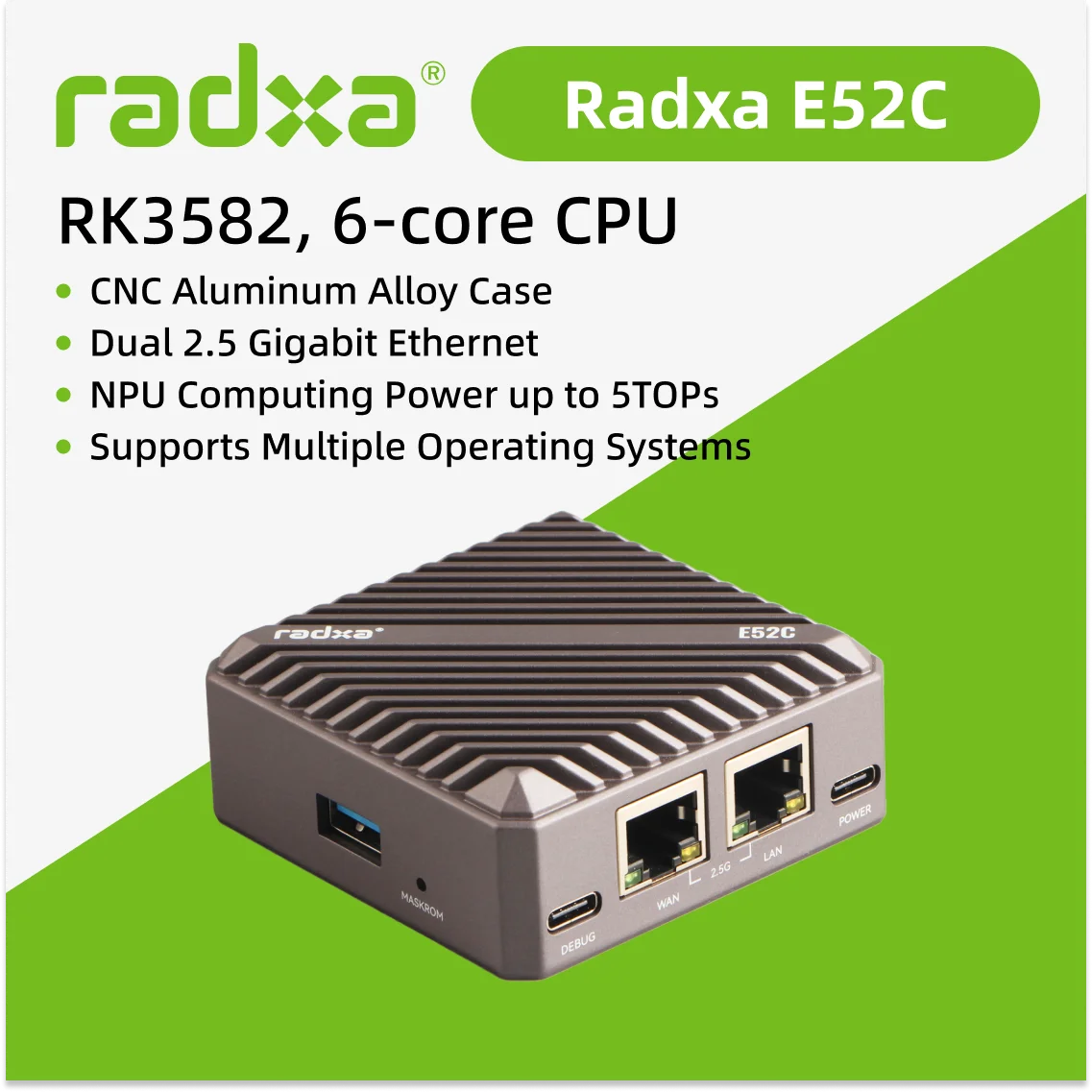 Radxa-E52C-6-core-CPU-Dual-2-5-Gigabit-Ethernet-CNC-Aluminum-Alloy-Case ...