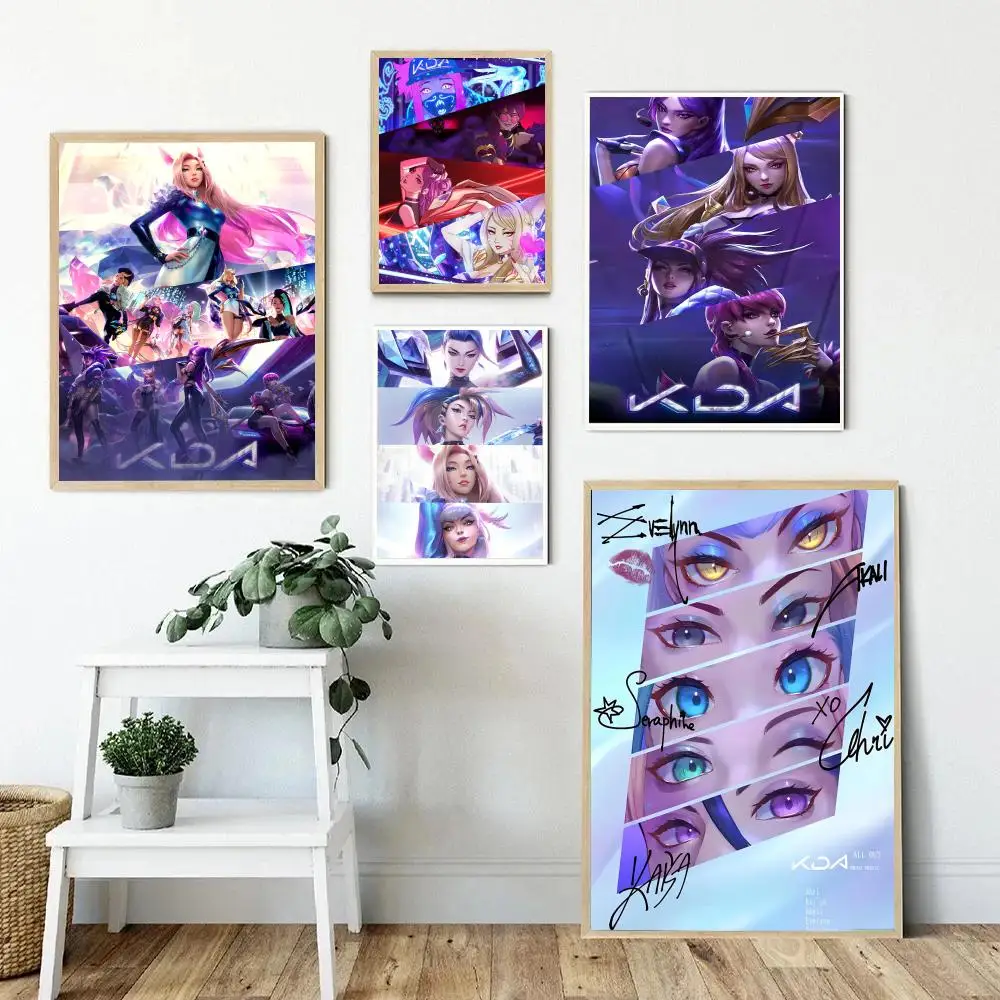 LOL-KDA-Kaisa-Ahri-Akali-Poster-Classic-Vintage-Posters-HD-Quality-Wall ...