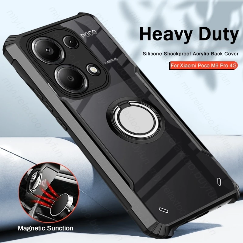 Little-Poko-M-6-Pro-4G-Case-Clear-Acrylic-TPU-Soft-Bumper-Back-Cover ...