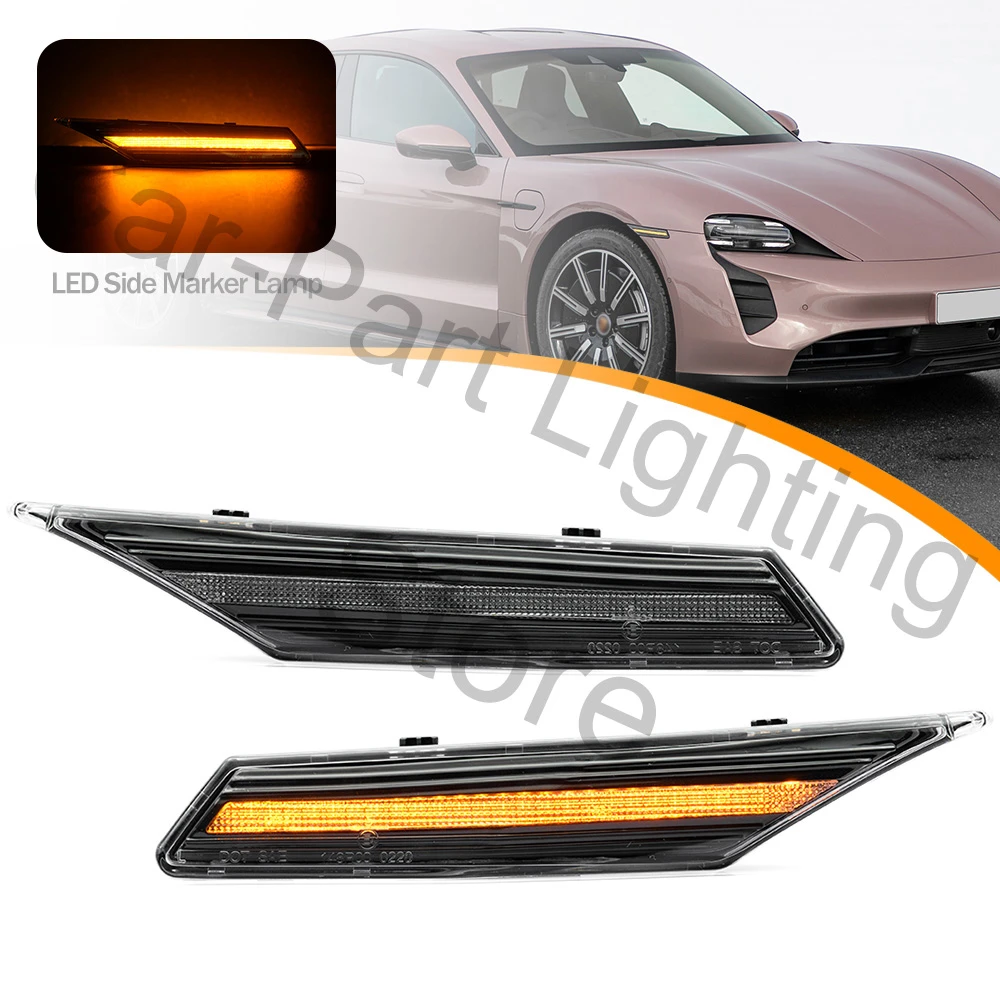 2Pcs LED Clear Side Marker Lights Fender Turn Signal Lamp For 2020 ...