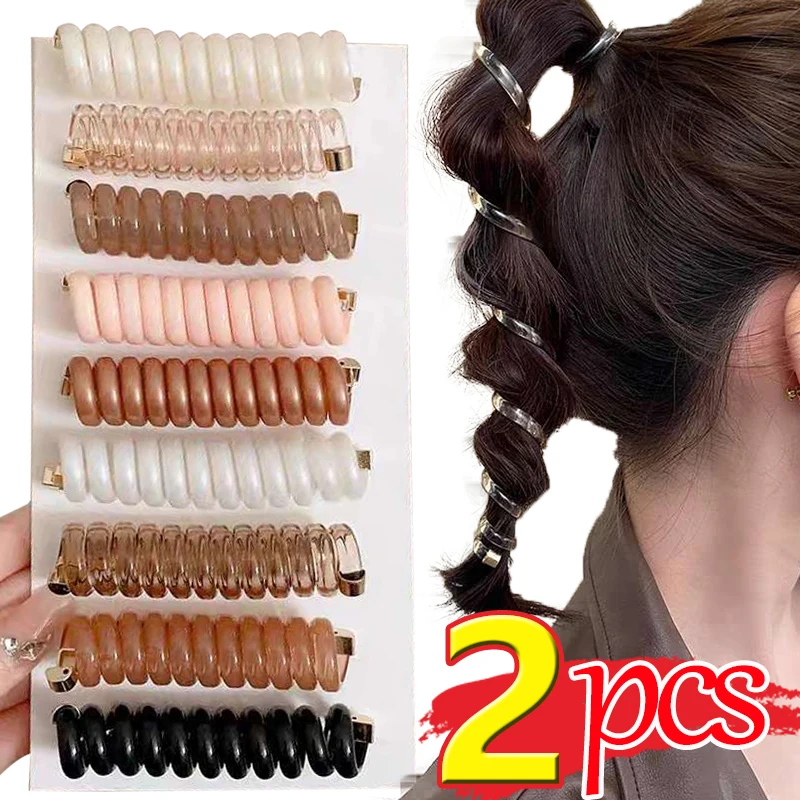 1-2Pcs-linea-telefonica-fascia-per-capelli-anello-per-capelli-creativo ...