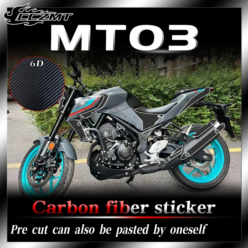 For-Yamaha-MT03-MT-03-body-6D-carbon-fiber-protective-film-full-body ...