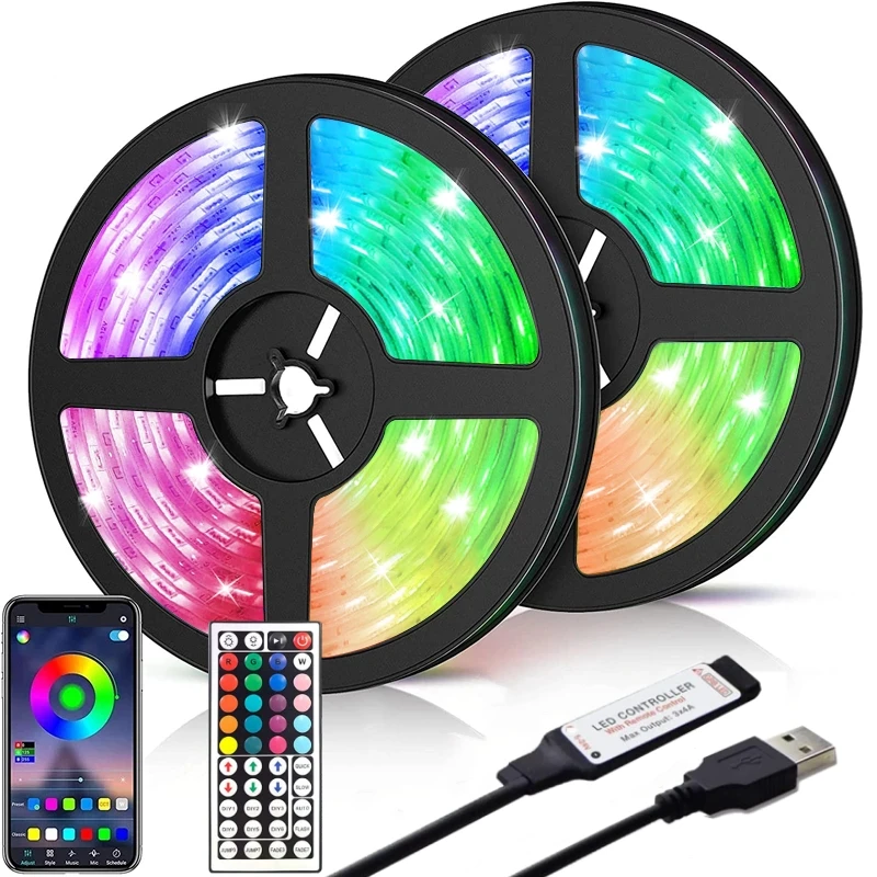 1M-10M-Led-Strip-Lights-RGB-Infrared-Bluetooth-Control-Luces-Luminous ...