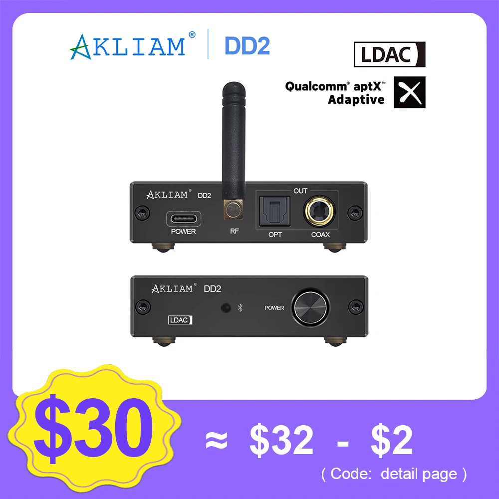 AkLIAM-DD2-LDAC-Aptx-Adaptive-Bluetooth-5-4-to-SPDIF-Coaxial-and ...