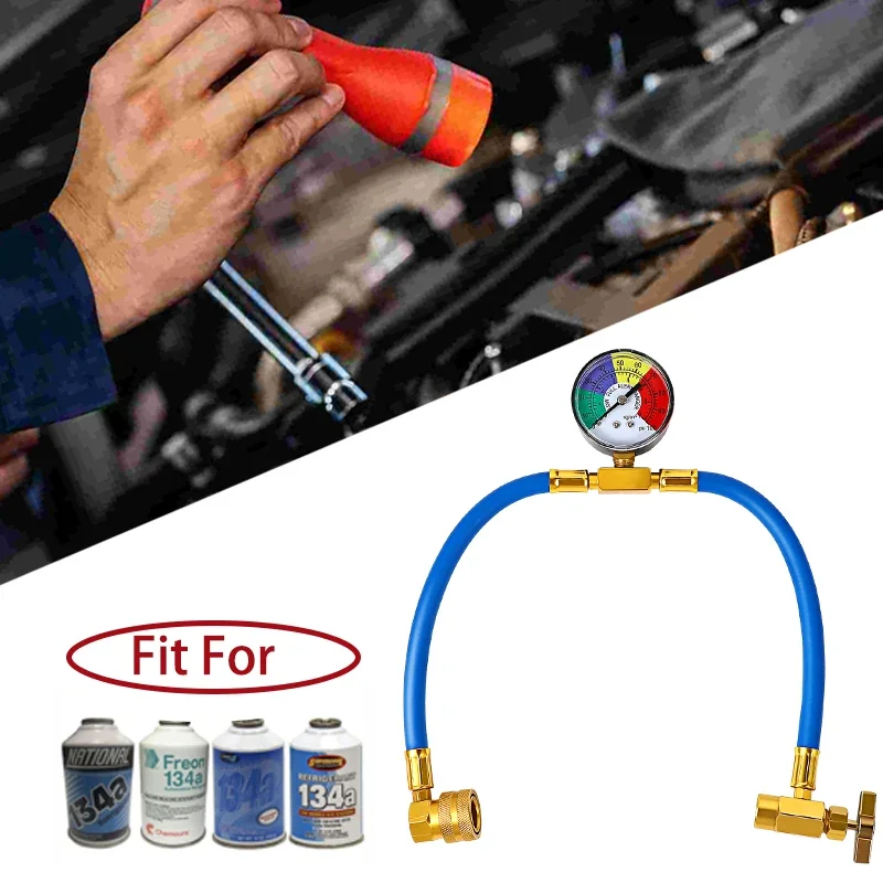 Refrigerant-Recharge-Ac-Air-Kit-R134A-134A-Car-Conditioning-Hose-Con ...
