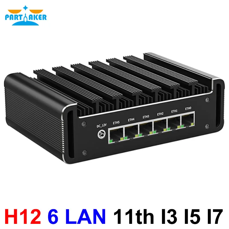 Intel Core I7 1185G7 I5 1145G7 I3 1115G4 6 x i226-V 2.5G 2 x DDR4 Slot ...