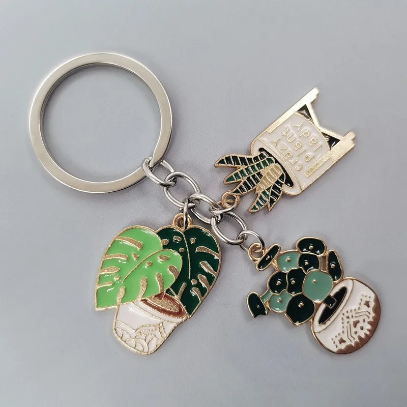 Cute-fashion-keychain-ladies-succulent-potted-succulent-shaped-keychain ...