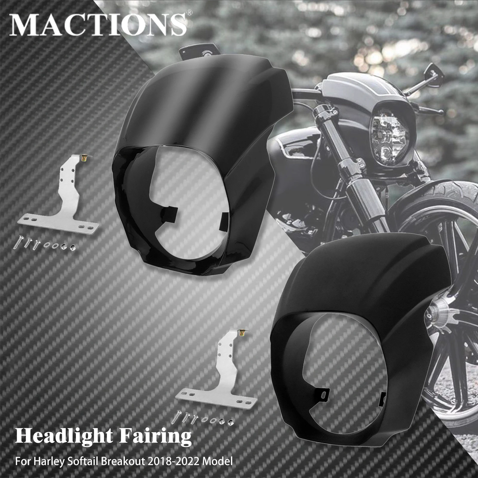 Motorcycle-Front-Headlight-Fairing-Cover-For-Harley-Softail-Breakout ...