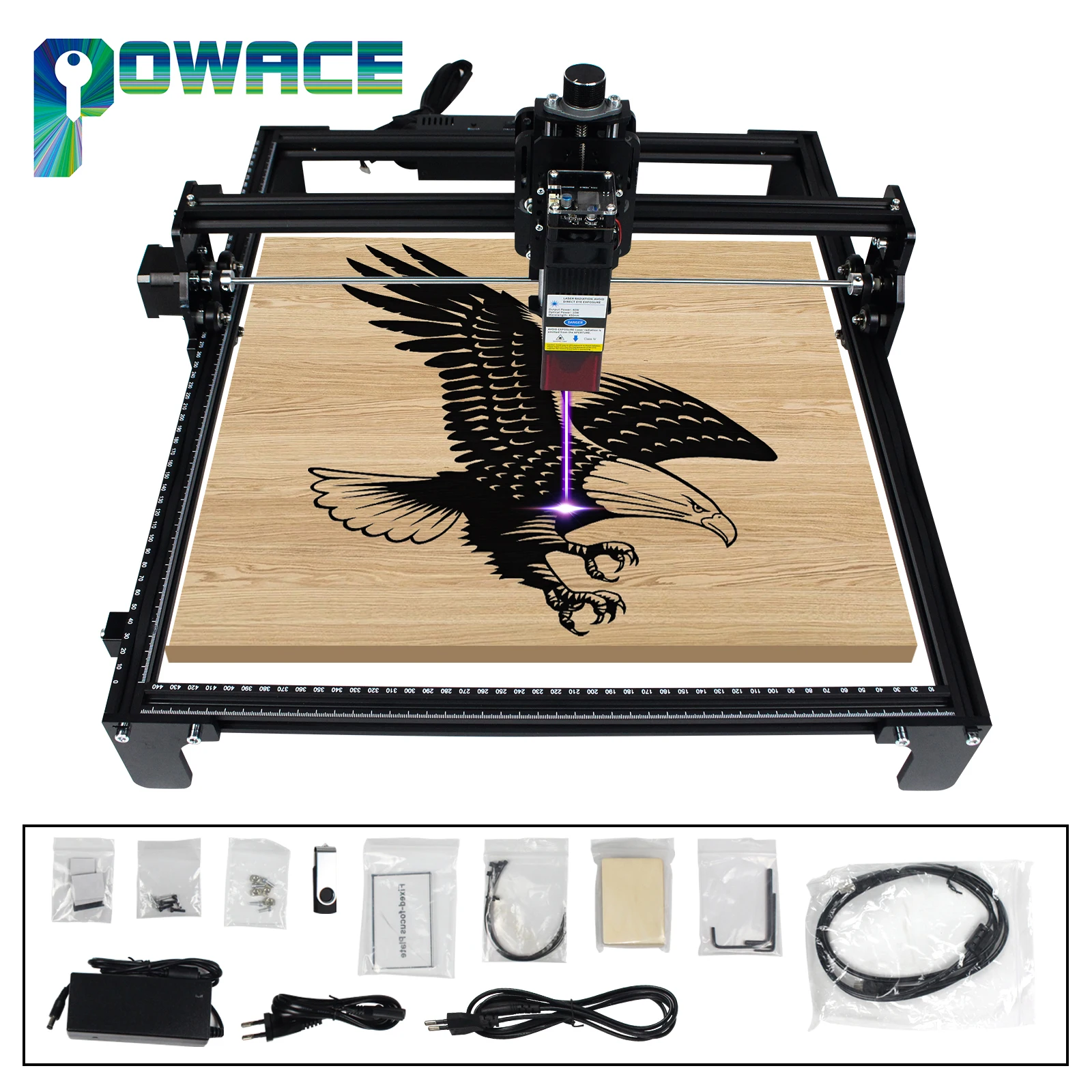 20W 40w Laser Engraver Cutter DIY CNC 4240 Engraving Machine For Metal ...