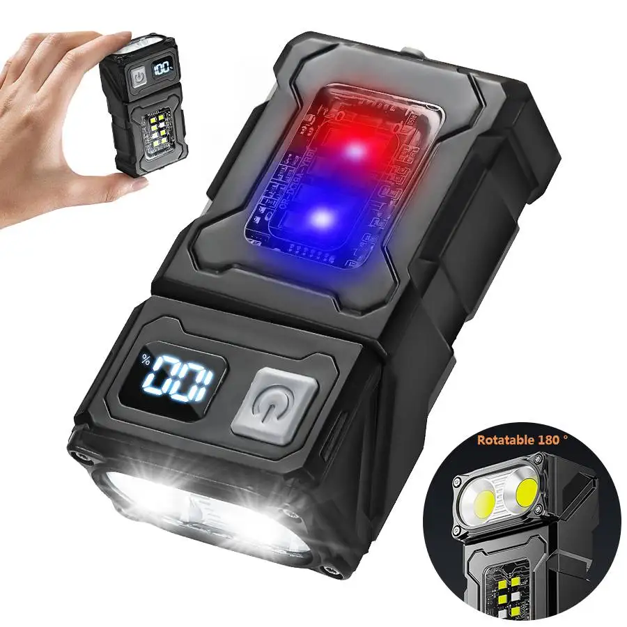 Hot-Mini-LED-Flashlight-Head-Rotating-Magnetic-Light-TYPE-C ...