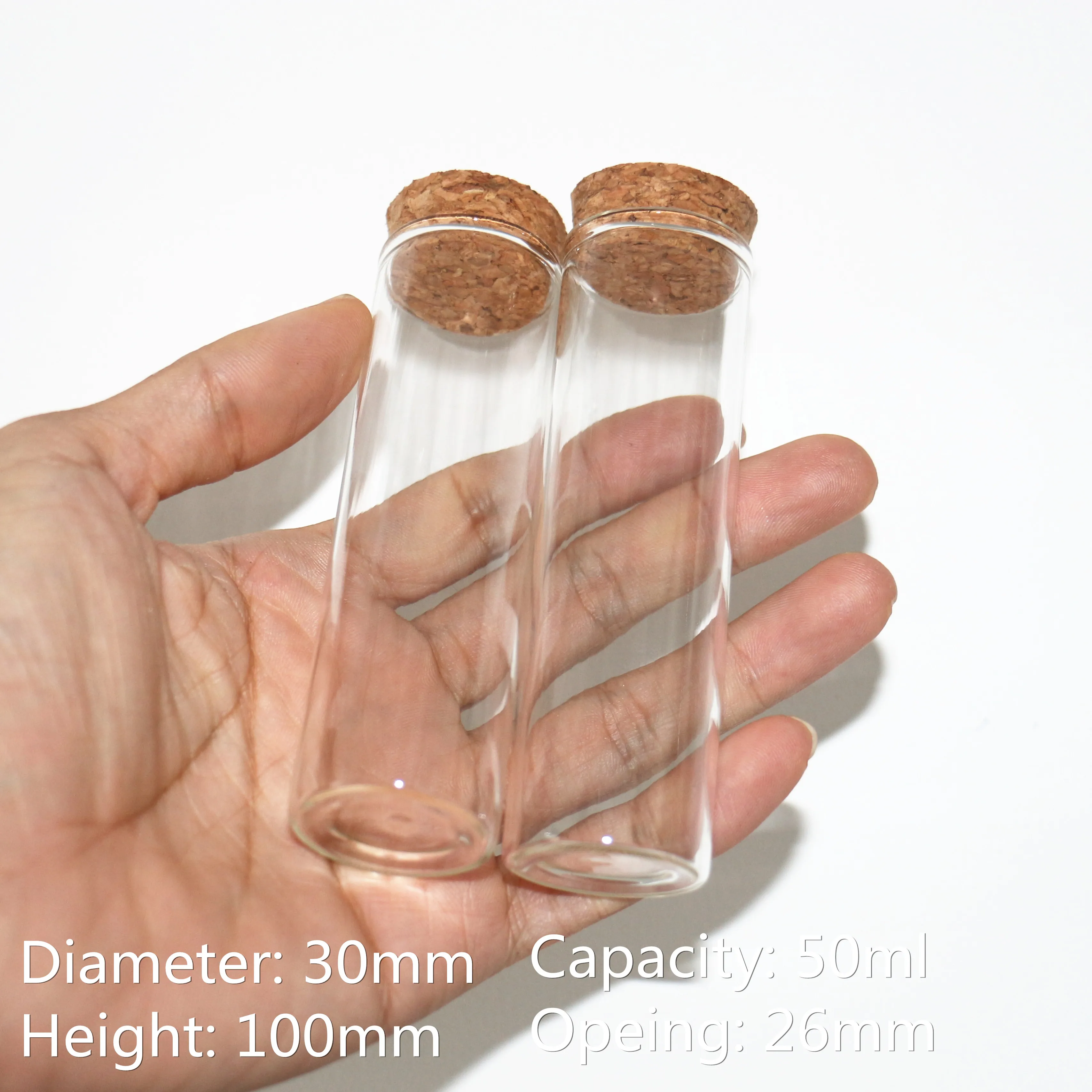 12-Pcs-lot-26-30-100mm-50ml-Little-Glass-Bottle-Glass-Jars-Test-Tube ...