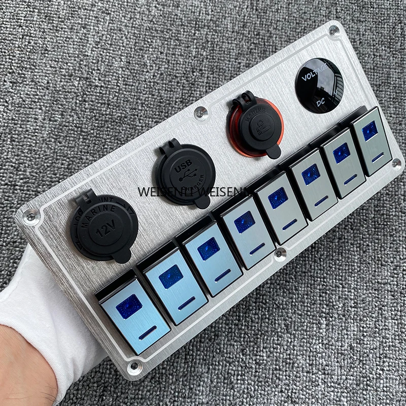 Metal-Waterproof-LED-Rocker-Switch-Panel-Circuit-Breakers-Boat-Rocker ...