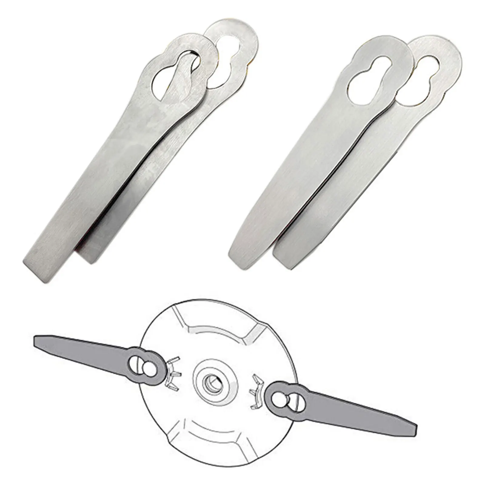 1/3pcs Stainless Steel Replacement Blades Spare Knives For Stihl Fsa 45 ...