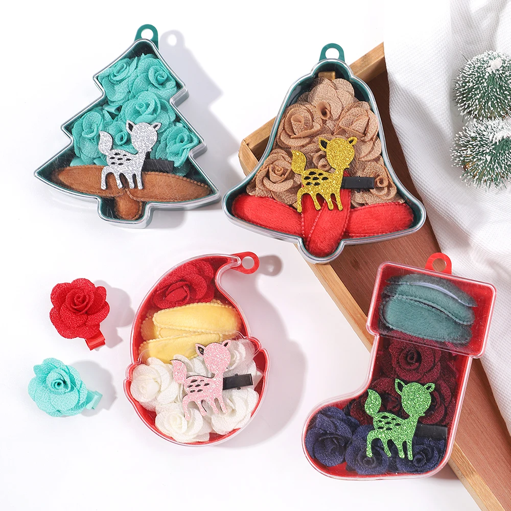 1-Box-Gift-Baby-Flower-Hairpins-Christmas-Box-for-Children-Handmade ...