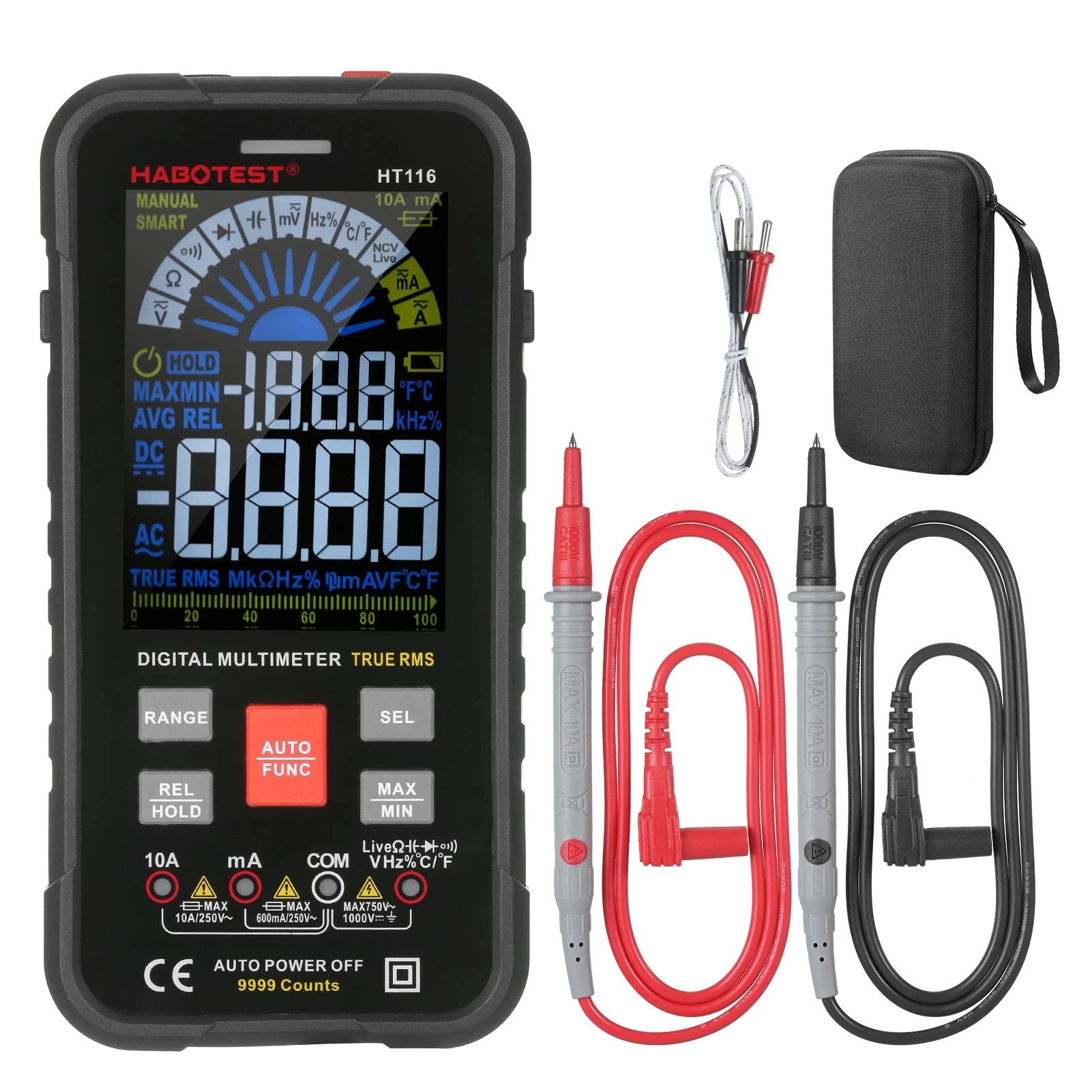 Ht116 600v Smart Multimeters Intelligent Phone Digital Multimeter Ohm ...