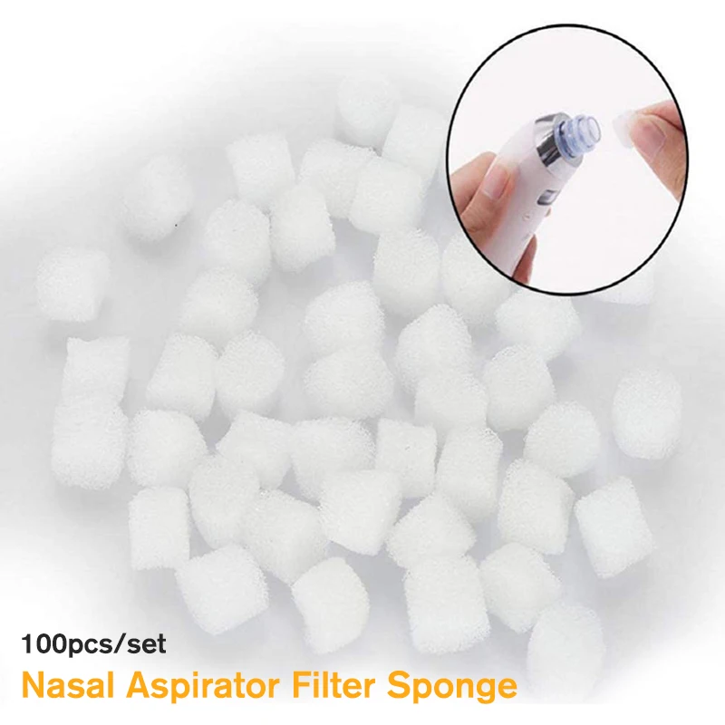 100Pcs Filter Sponge Nasal Aspirator Accessories Prevent Mucus From ...