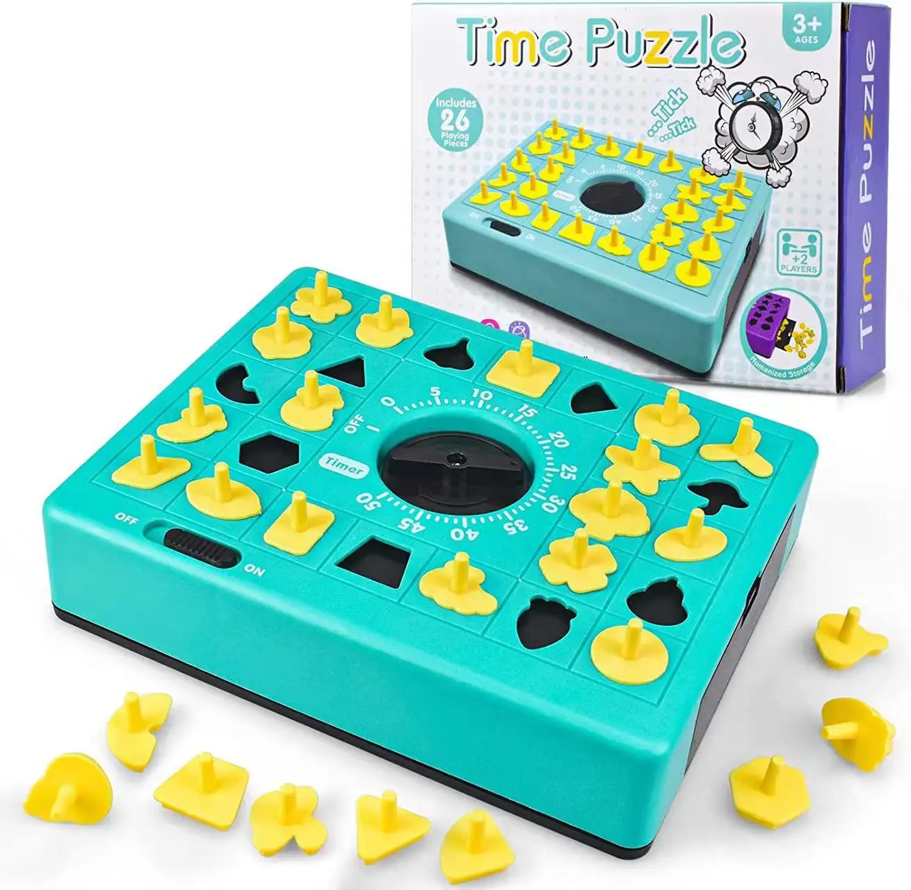 Montessori Toys Timing Time Matching Puzzle Children Borad Games Shape ...